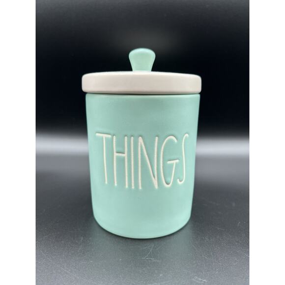 Rae Dunn | Accents | Rae Dunn Things Light Teal Blue Cream Ceramic 5 ...